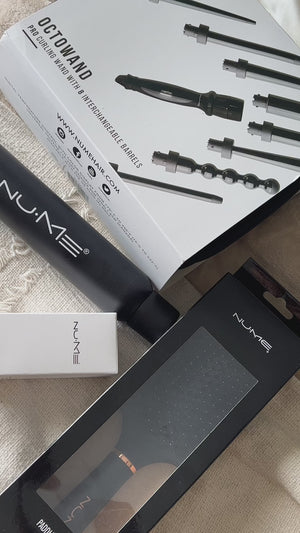 NuMe Octowand - Octowand 8-in-1 Interchangeable Barrel Curling Wand Set