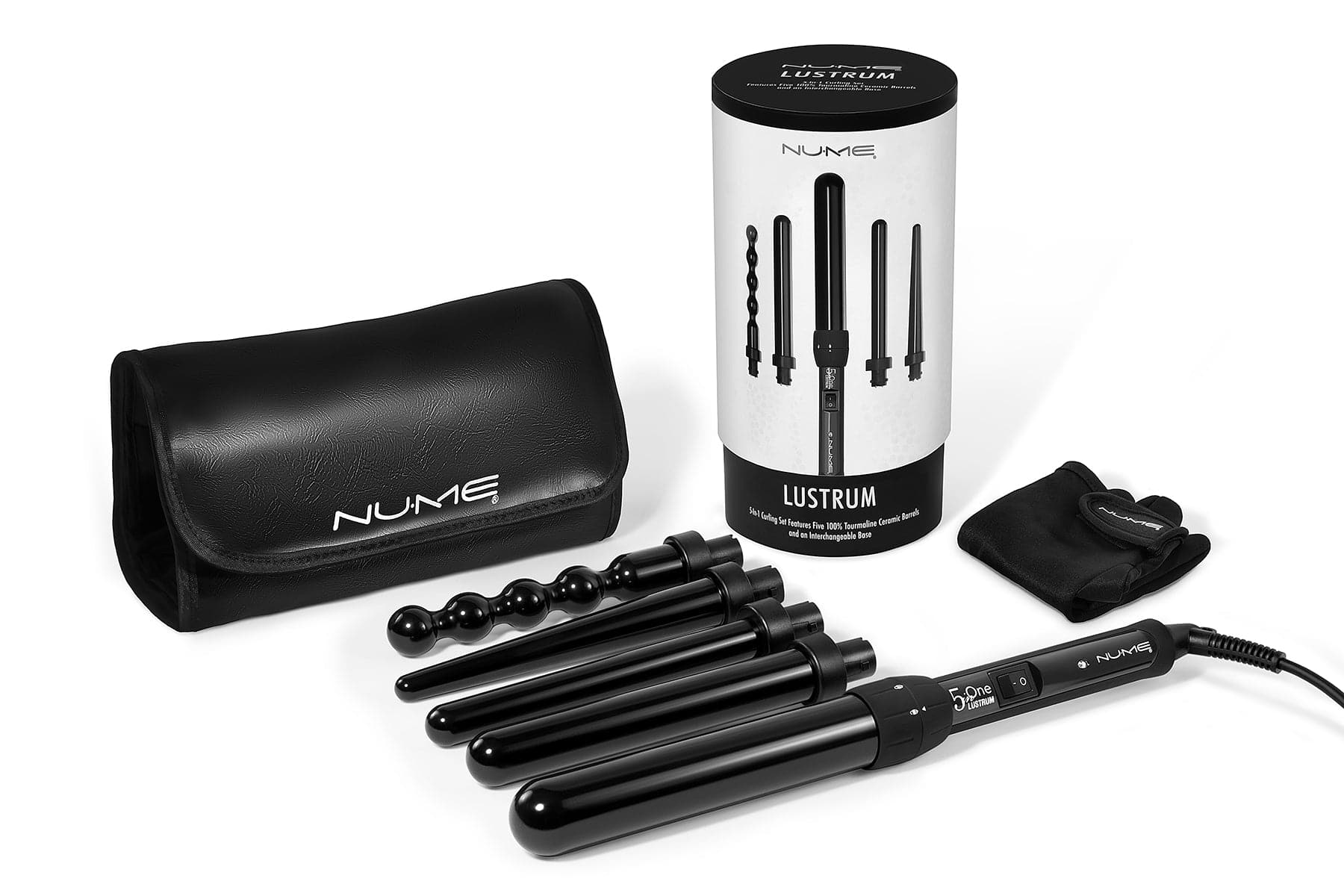 NuMe Lustrum 5-in-1 Curling Wand Set, Interchangeable Curler - NuMe