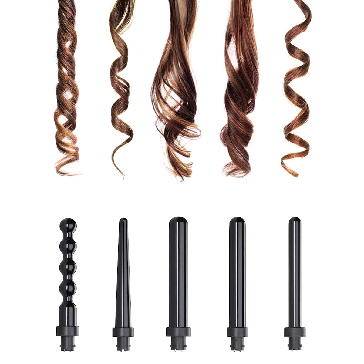NuMe Lustrum 5-in-1 Curling Wand Set, Interchangeable Curler - NuMe